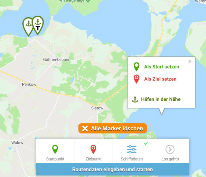 Online Routenplaner für europäische Binnenwasserstraßen